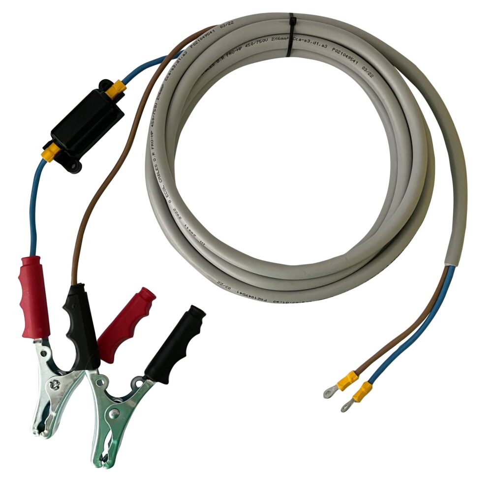 Cable 4 m, with fuse and pole - 138.001E.003 | Qualitools